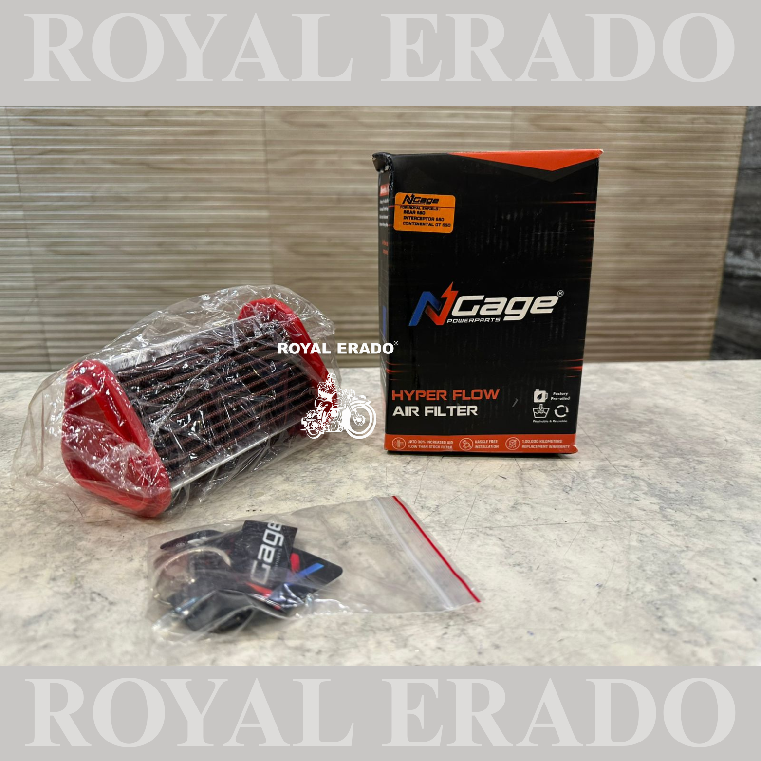 Ngage high performance air filter for Royal Enfield continental Gt 650 ...