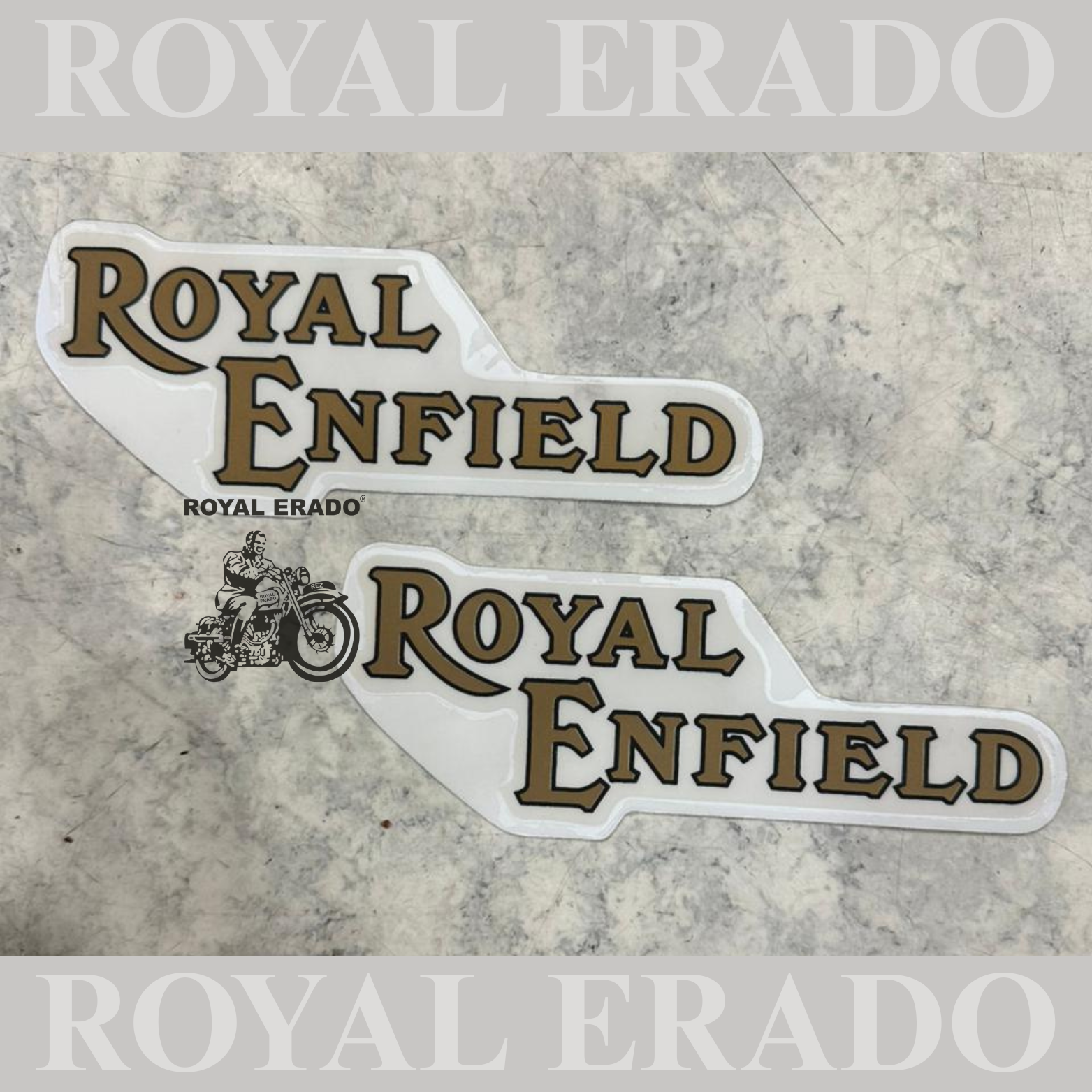 Tank sticker Royal Enfield Classic Electra Standard in Golden color ...