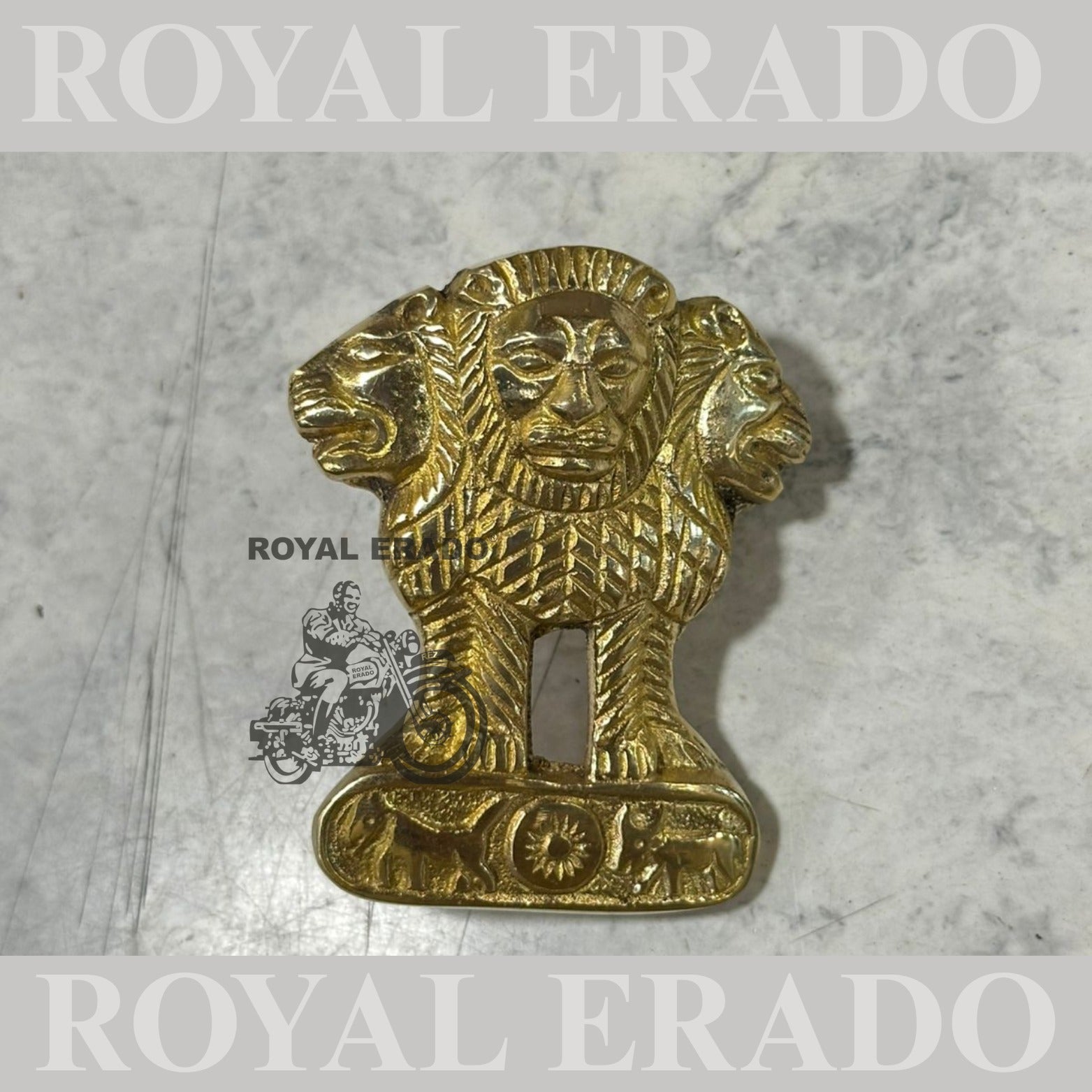 Royal Enfield brass Ashok stamp Bharat logo monogram for Reborn Classi ...