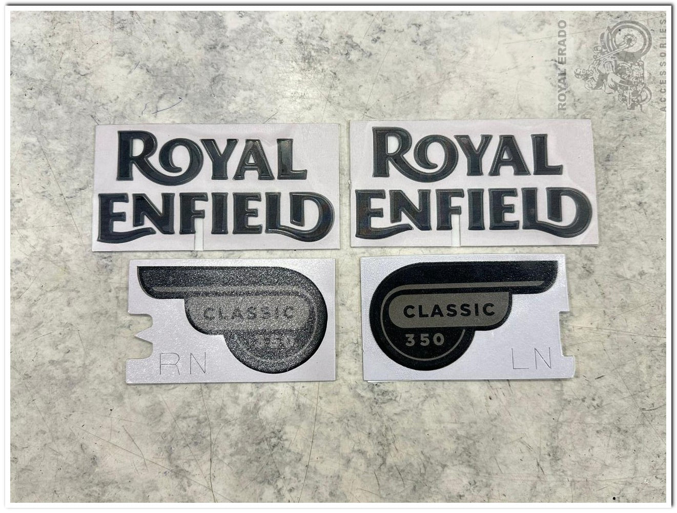 Royal enfield classic gun metal grey and electra standard tank and too ...