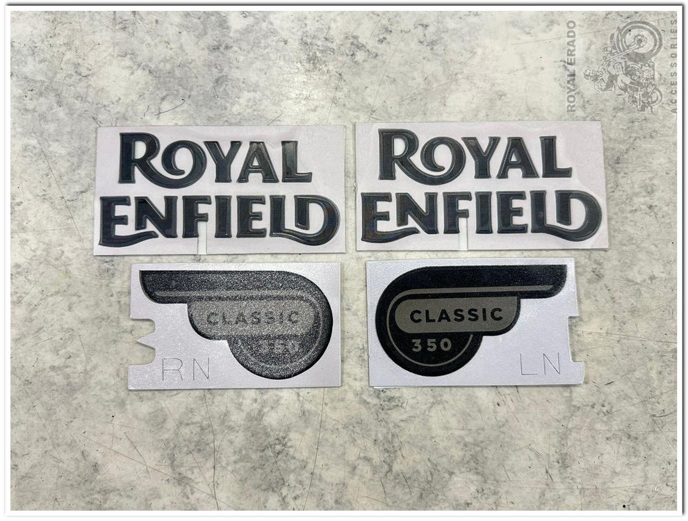 Royal enfield classic gun metal grey and electra standard tank and too ...