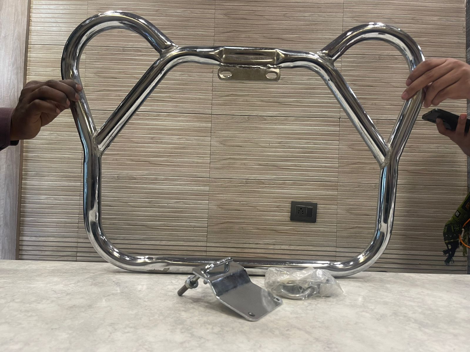Military leg guard leg guard in chrome for Royal Enfield 1962 old mode ...