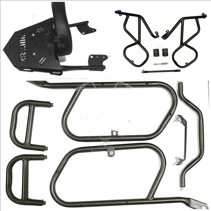 Touring Kit TYPE-1 for Royal Enfield Hunter 350 ( backrest ,crash guar ...