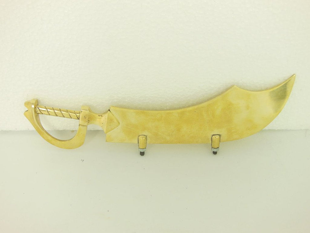 BRASS ROYAL NUMBER PLATE TALWAR / SWARD DESIGN FOR FRONT MUDGUARD FOR ...